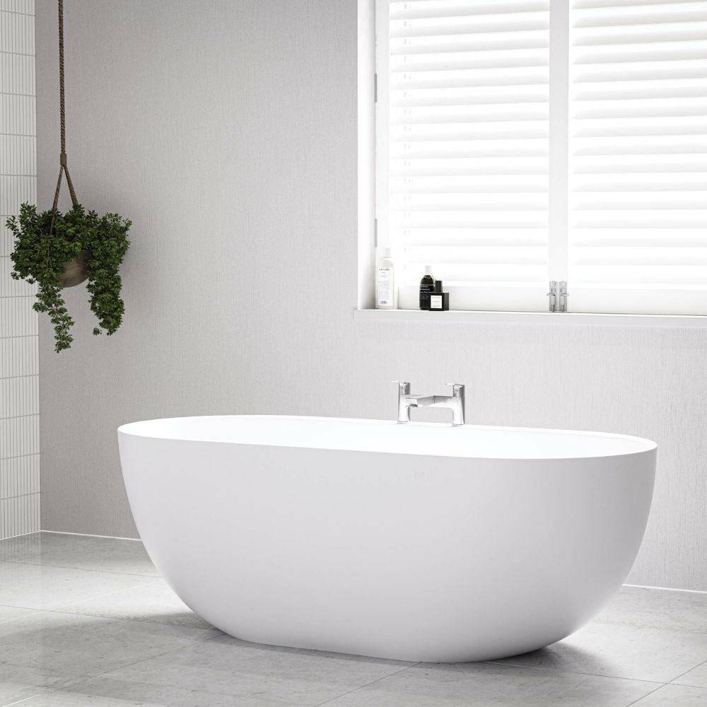 Tanaro, acrylic freestanding bath with ledge 1680 x 780 – Letta London